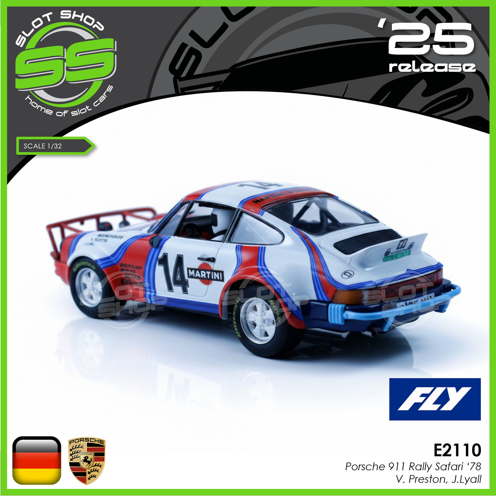 Fly E2110 Porsche 911 Rally Safari '78 #14 - V. Preston, J.Lyall