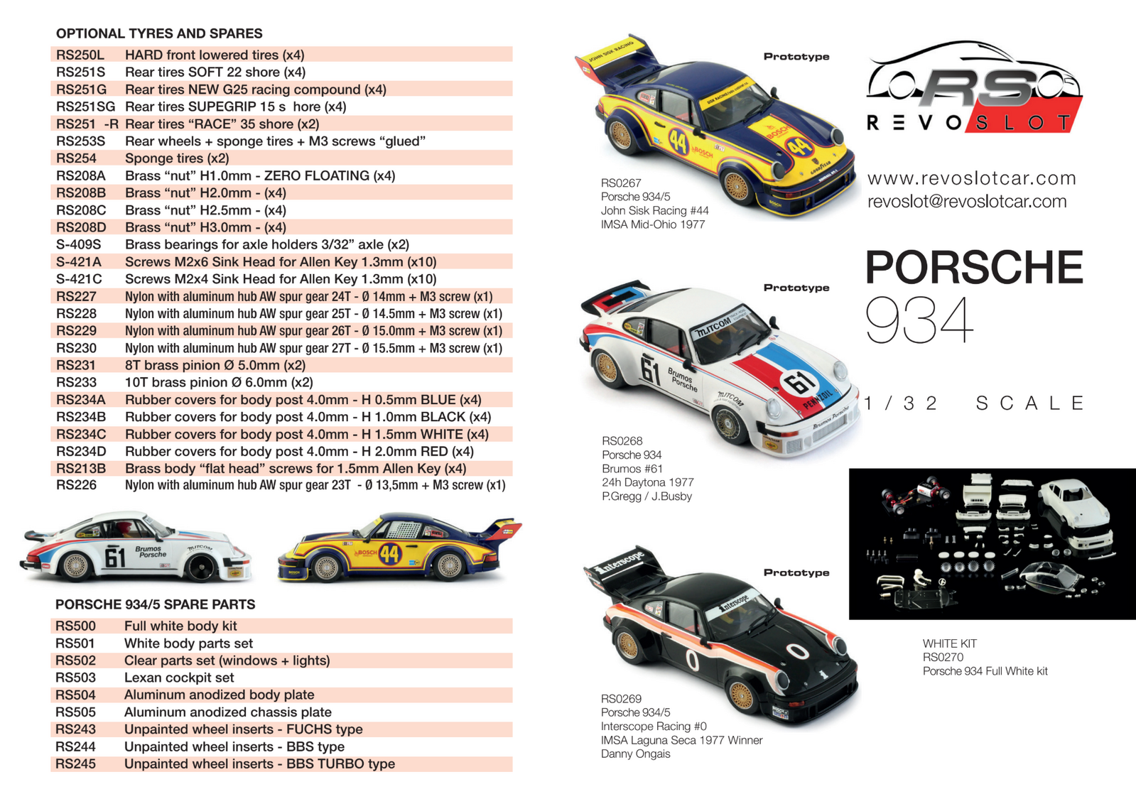 Revo Slot RS0268 Porsche 934 #61