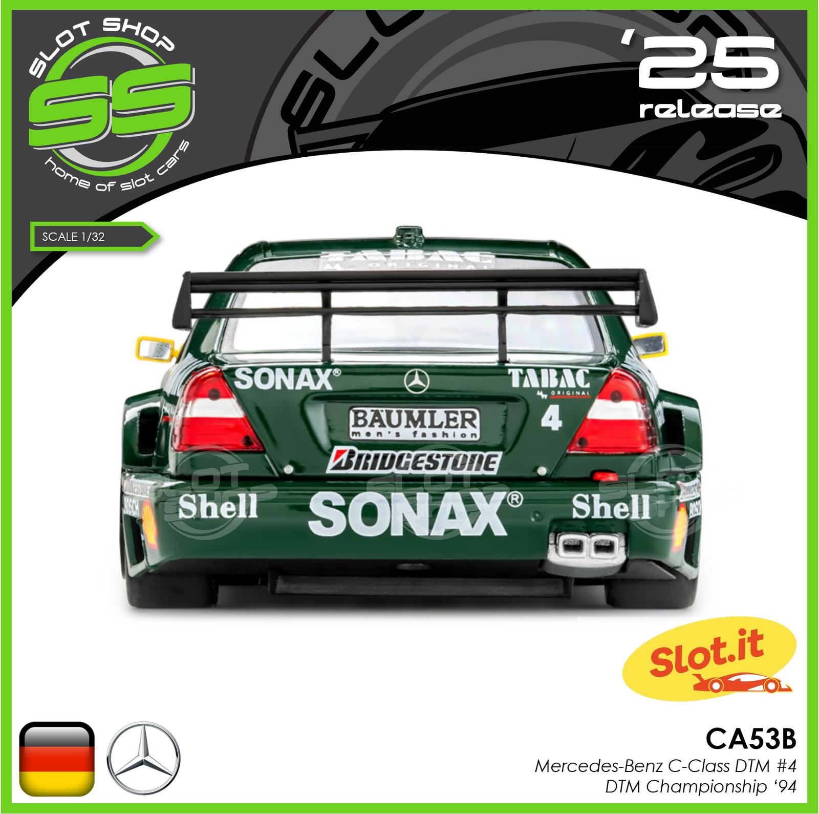 Slot.It CA53B Mercedes-Benz C-Class DTM #4 - DTM Championship '94