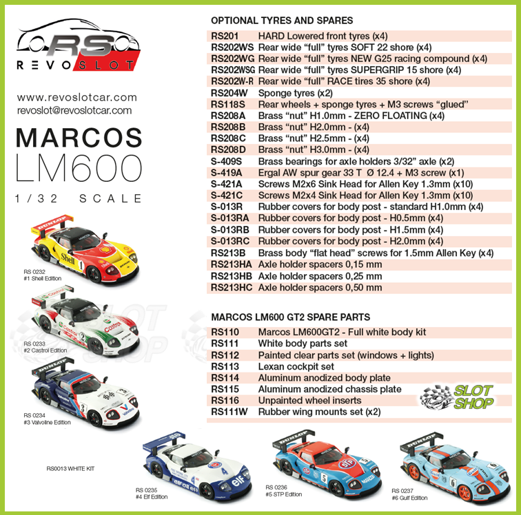 Revo Slot RS0232 Marcos LM600 Shell Edition #1