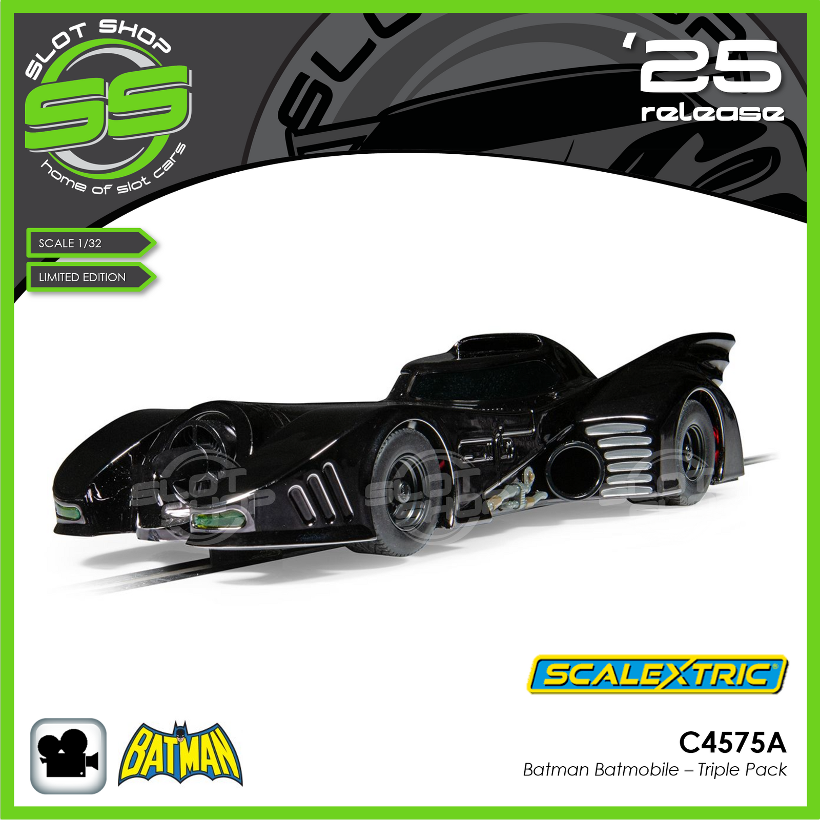 Scalextric C4575A Batman Batmobile - Triple Pack